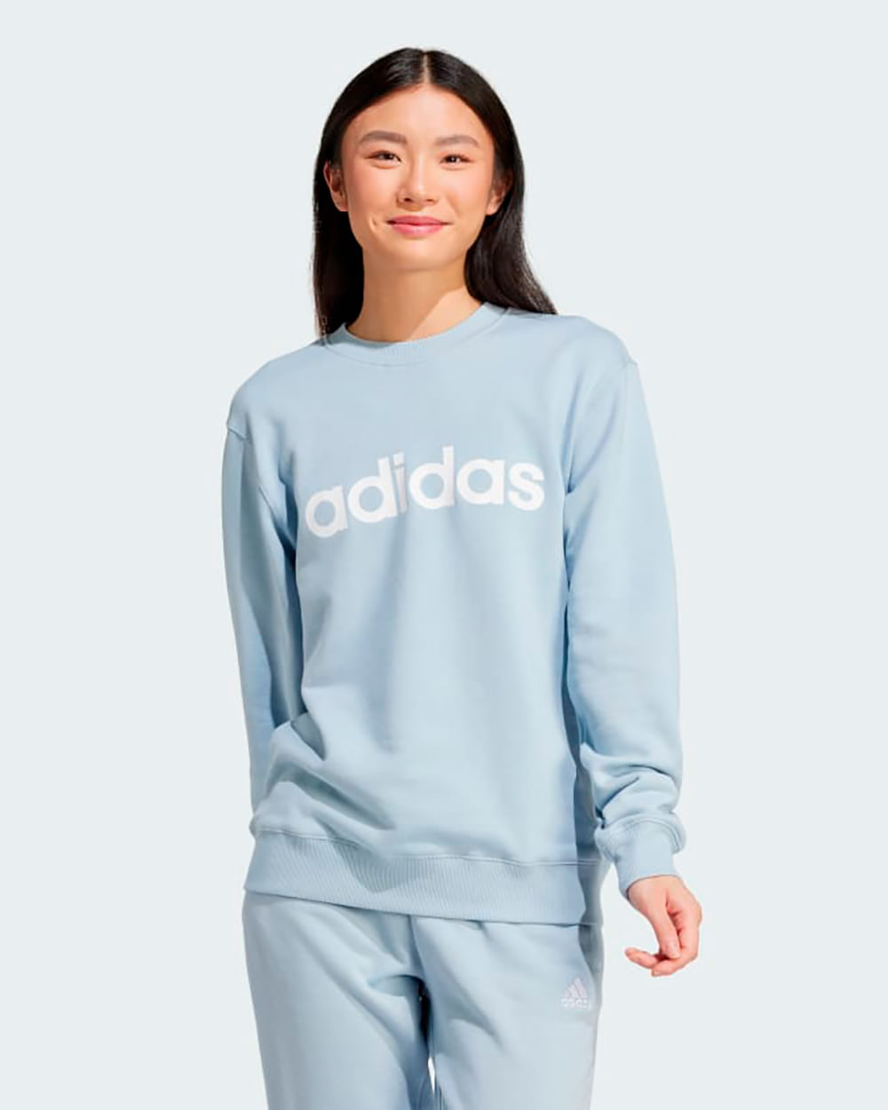 Blusa de Moletom Feminina Adidas Essentials Linear - Drastosa | Só as ...